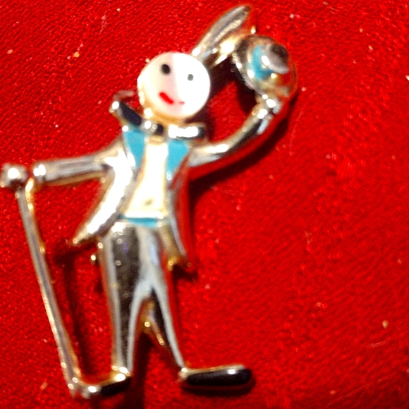 Vintage | Jewelry | Little Man With A Walking Cane And Top Hat | Poshmark